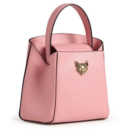 DESERI Rosa Mini Handbag In Saffiano Leather - Pink