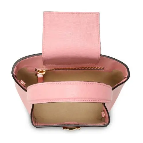 DESERI Rosa Mini Handbag In Saffiano Leather - Pink