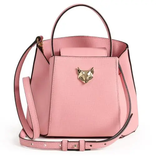 DESERI Rosa Mini Handbag In Saffiano Leather - Pink