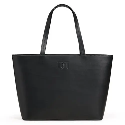 DESERI Maya Tote In Premium Calf Leather With Gold Tone Hardware