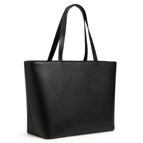 DESERI Maya Tote In Premium Calf Leather With Gold Tone Hardware