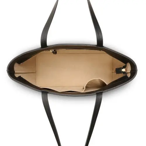 DESERI Maya Tote In Premium Calf Leather With Gold Tone Hardware