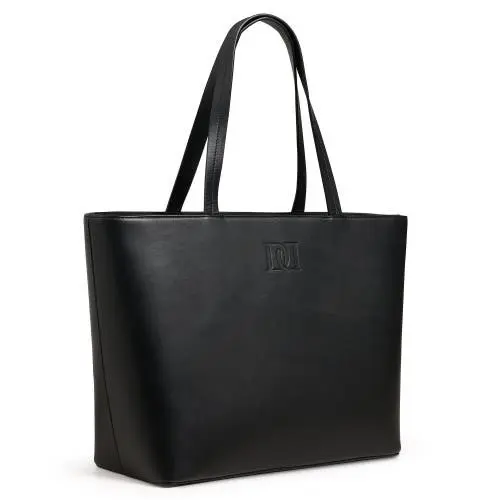 DESERI Maya Tote In Premium Calf Leather With Gold Tone Hardware