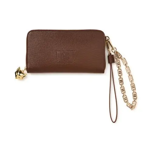 DESERI Paris Clutch - Brown With Strap