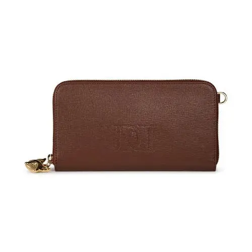 DESERI Paris Saffiano Leather Wallet - Brown