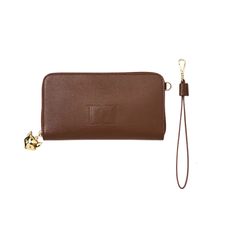 DESERI Paris Saffiano Leather Wallet - Brown