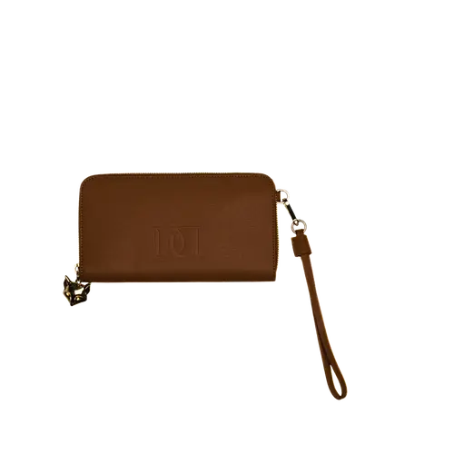 DESERI Paris Saffiano Leather Wallet - Brown