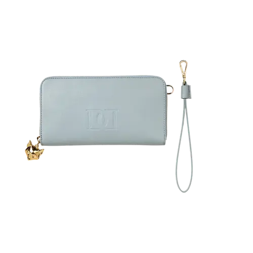 DESERI Paris Saffiano Leather Wallet - Sky Blue