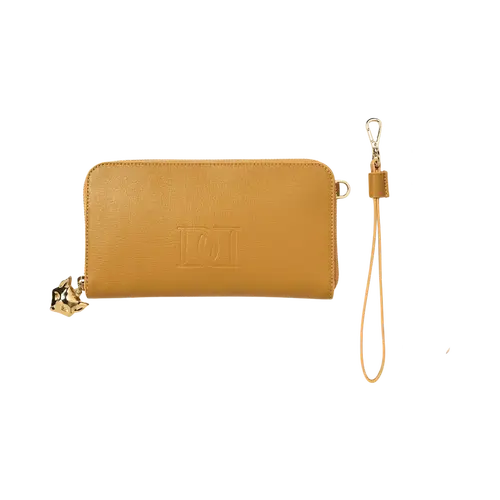 DESERI Paris Saffiano Leather Wallet - Yellow