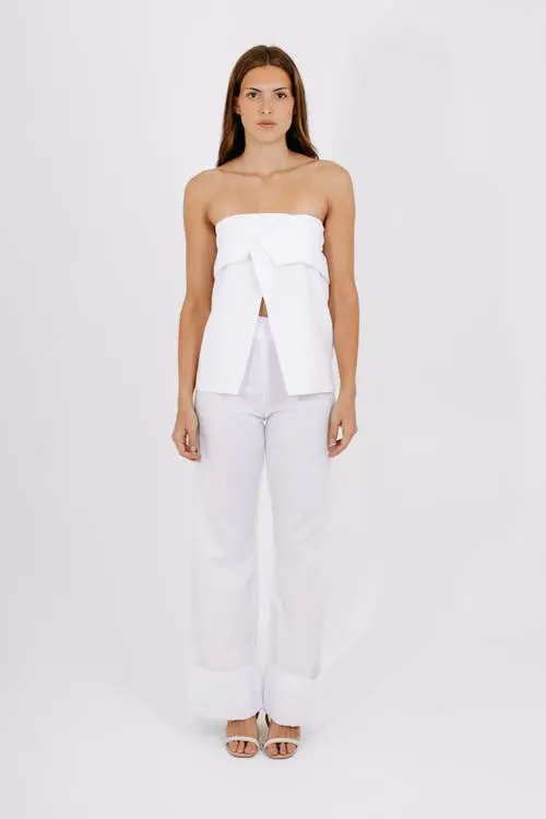 VALENTINA GORDON Wide-leg Cotton Pants
