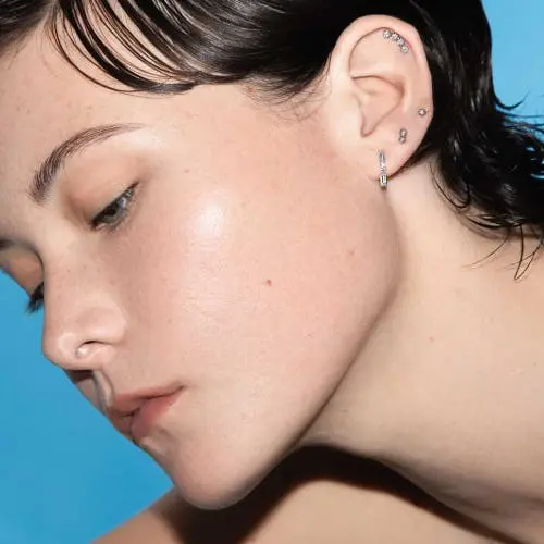 OUTOFOFFICE Pave Double Baguette Drop Earrings