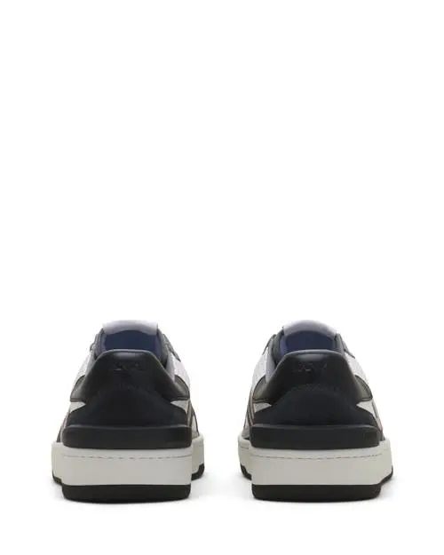 LANVIN Clay Perforated Leather And Suede Sneakers - Black