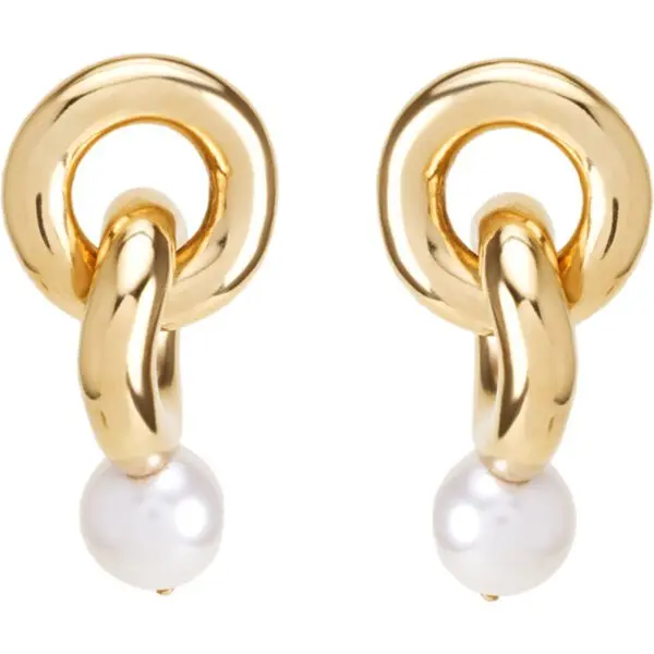 LANVIN Les Perles Drop Earrings - Gold