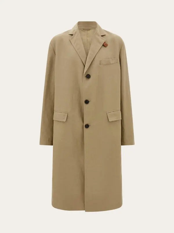 FERRAGAMO Linen Blend Duster - Beige
