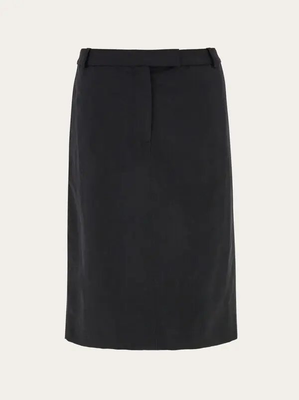 FERRAGAMO Knee-length Herringbone Skirt - Black