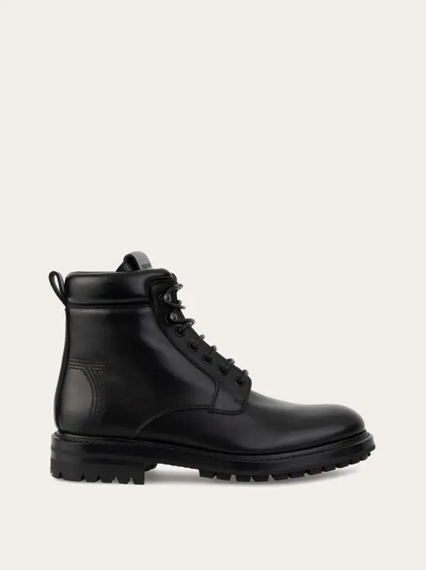 FERRAGAMO Lace-up Boot - Black