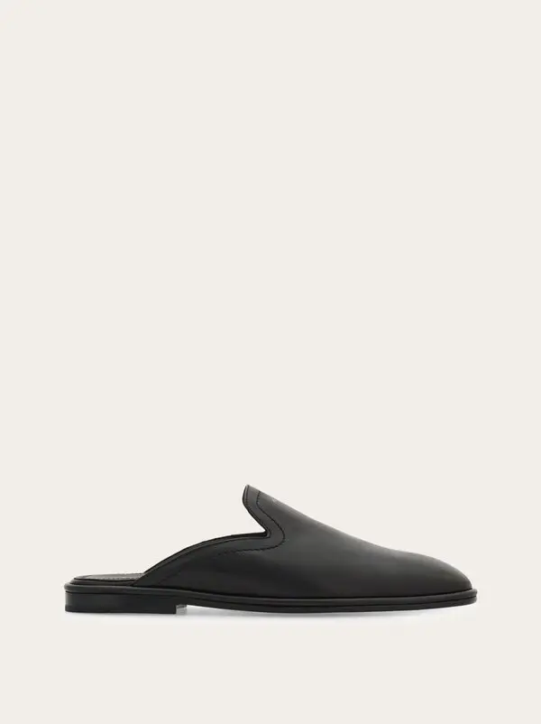 FERRAGAMO Leather Mule - Black