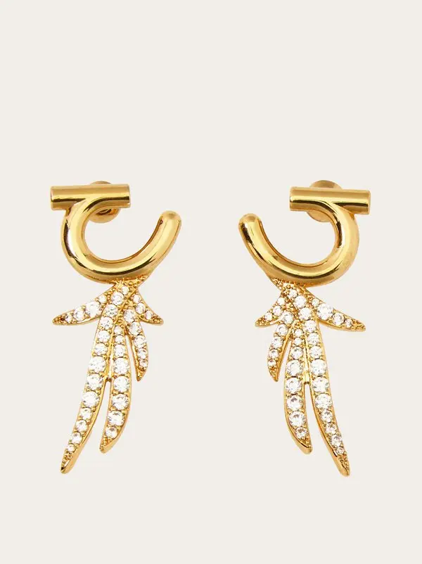 FERRAGAMO Earrings With Crystals - Gold