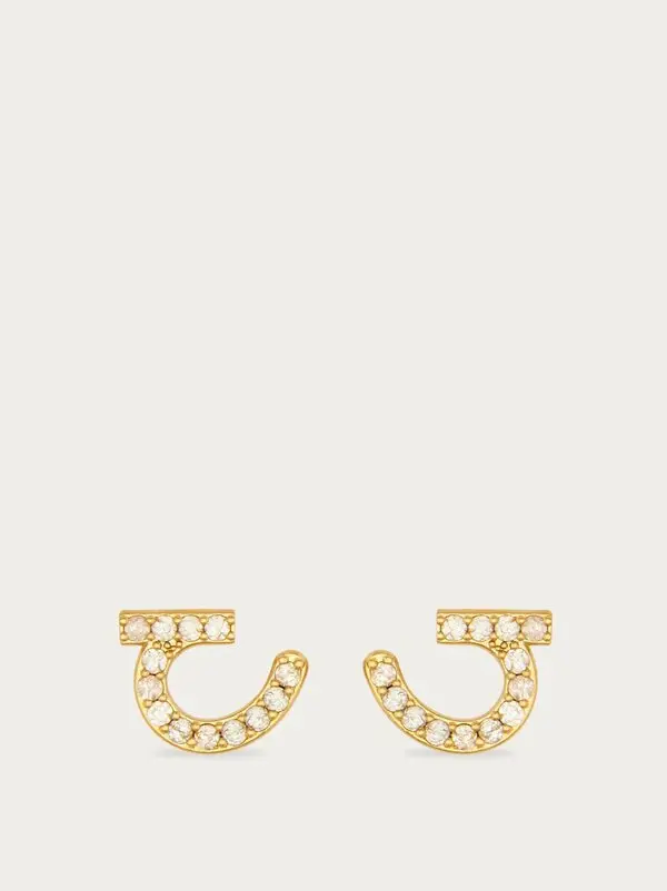 FERRAGAMO Earrings With Crystals - Gold