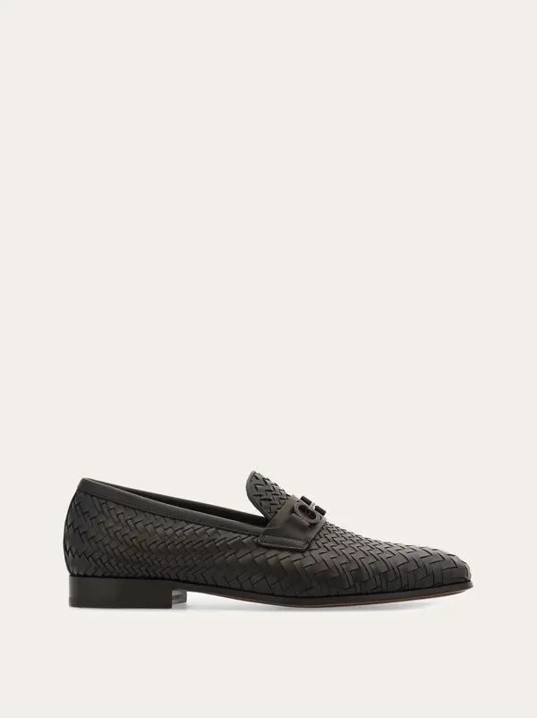 FERRAGAMO Moccasin With Gancini Ornament - Brown