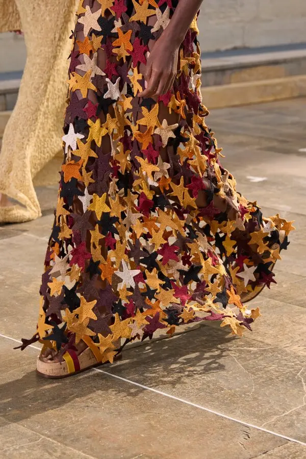 Gabriela Hearst Yeshara Crochet Stars Maxi Slip Dress In Cashmere