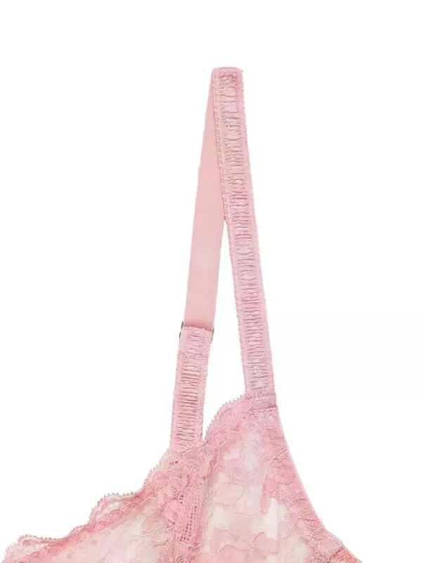 FLEUR DU MAL Bianca Lace Balconette Bra - Pink