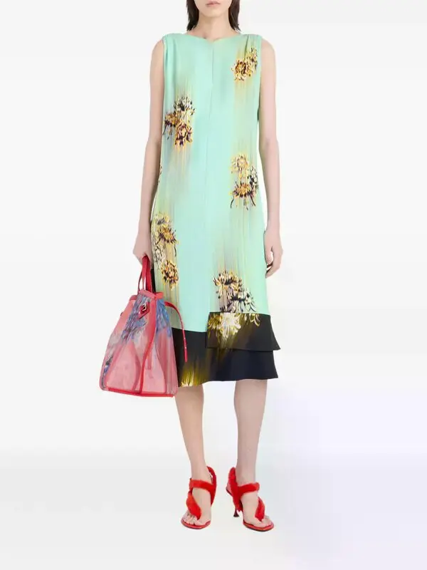 Proenza Schouler Rhetta Printed Midi Dress - Green