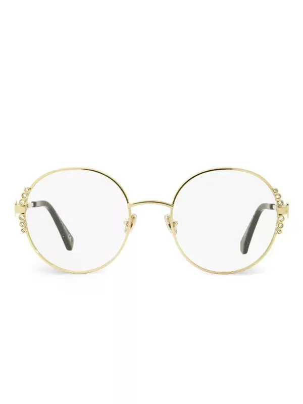 Roberto Cavalli Round Frame Glasses - Gold