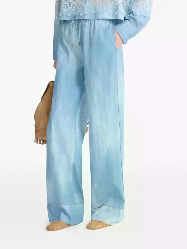 Ermanno Scervino Printed Palazzo Pants