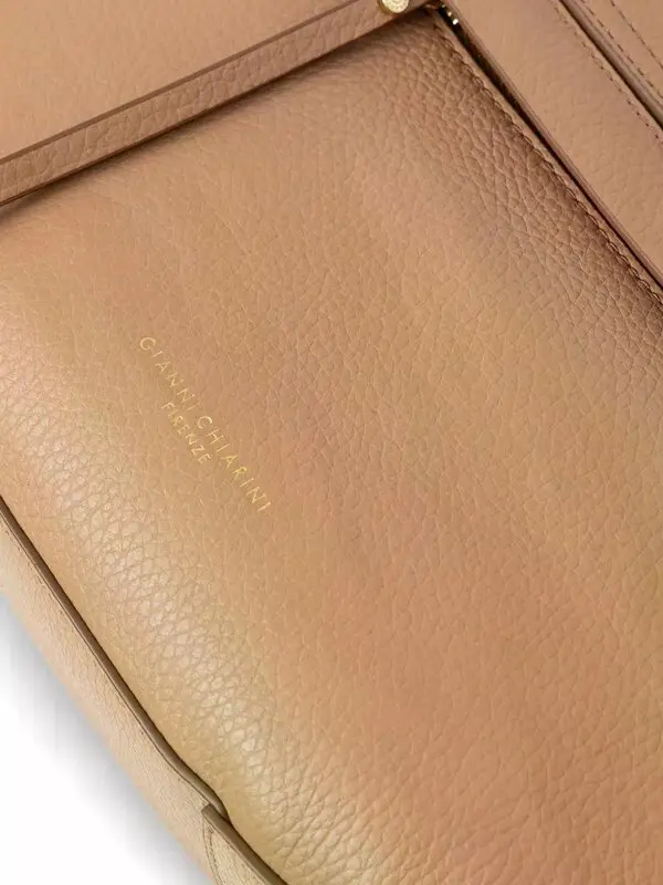 GIANNI CHIARINI Textured Leather Shoulder Bag - Brown
