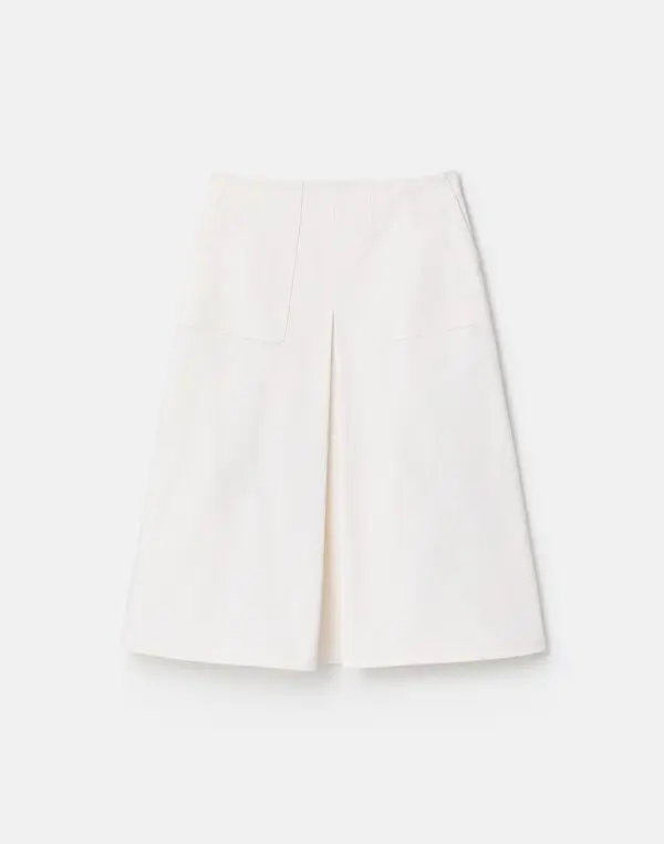 Lafayette 148 New York Cotton Twill Pocket A Line Skirt - Sea Salt