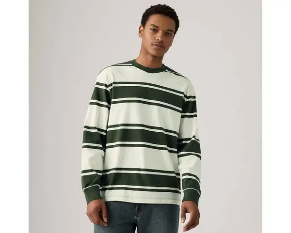 LEVI'S Authentic Long-sleeve T-shirt - Dart Stripe Duffel Bag