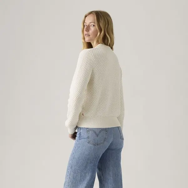LEVI'S Snowflake Crewneck Pullover Sweater - Tofu