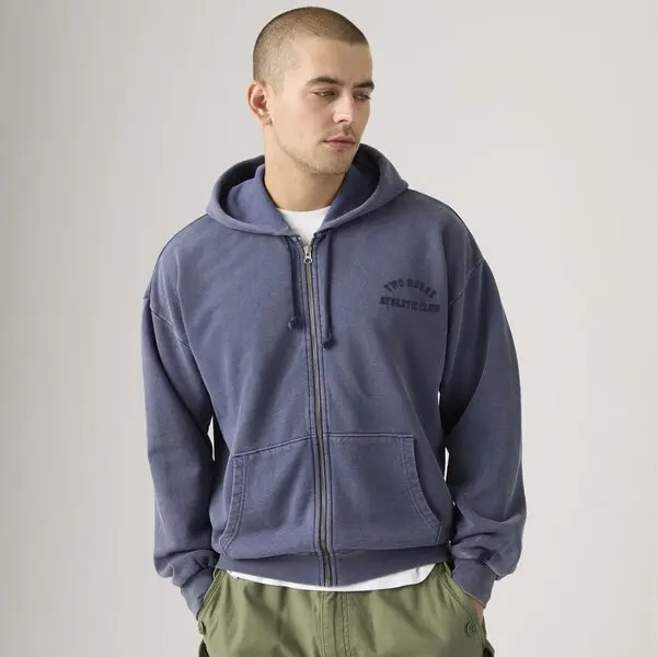 LEVI'S Two Horse Boxy Zip-up Hoodie Sweatshirt