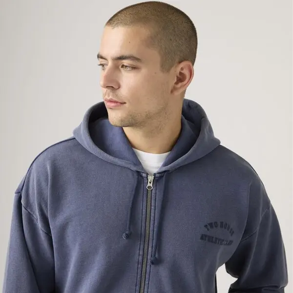 LEVI'S Two Horse Boxy Zip-up Hoodie Sweatshirt