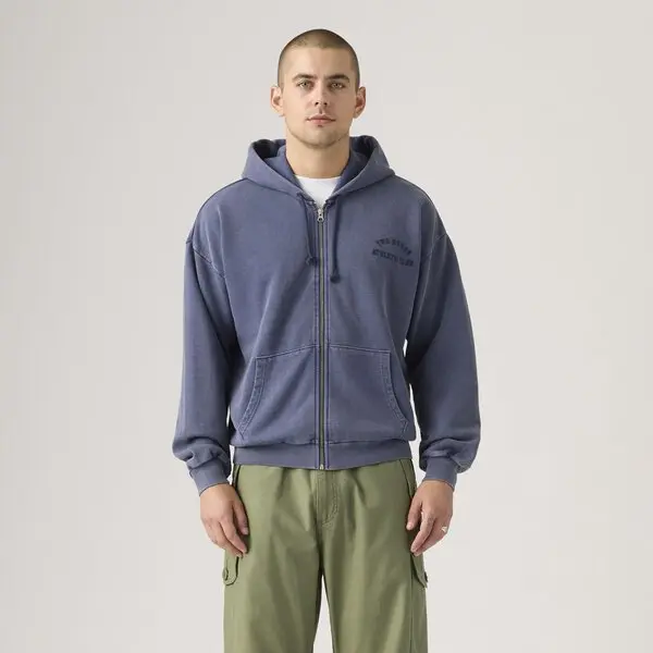 LEVI'S Two Horse Boxy Zip-up Hoodie Sweatshirt