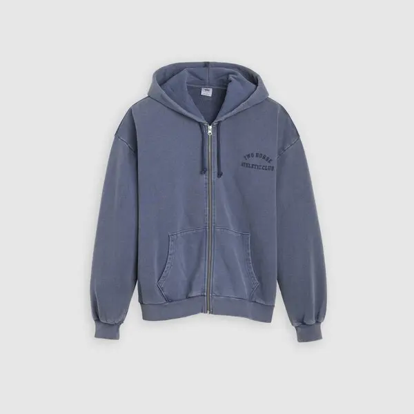 LEVI'S Two Horse Boxy Zip-up Hoodie Sweatshirt