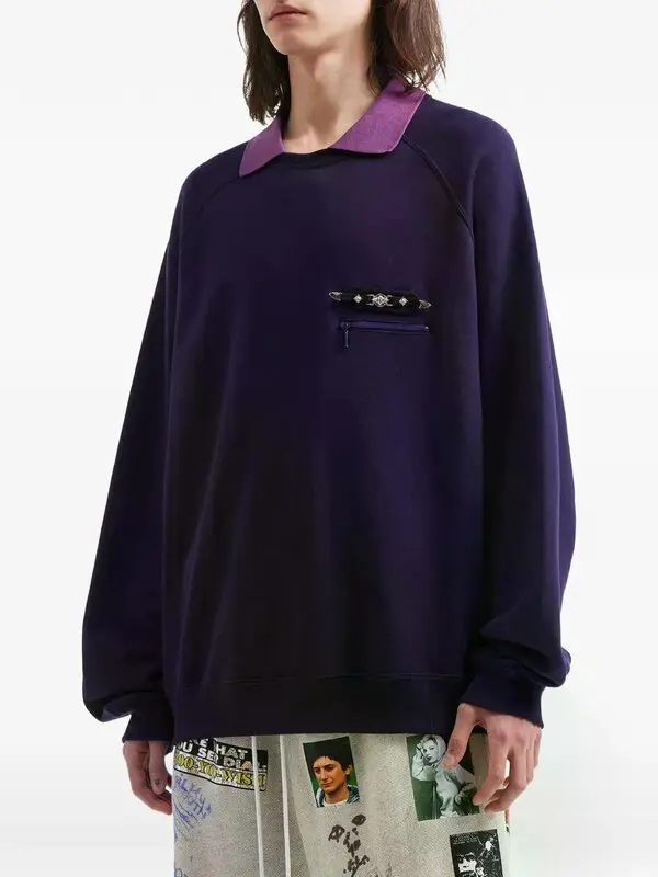 Toga Collared Embellished Sweatshirt