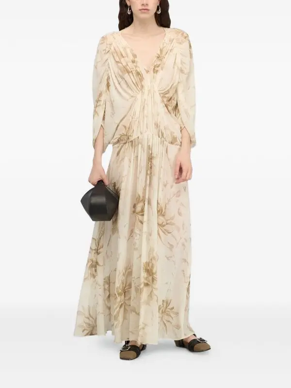 SEMICOUTURE Veronica Long Dress - Beige