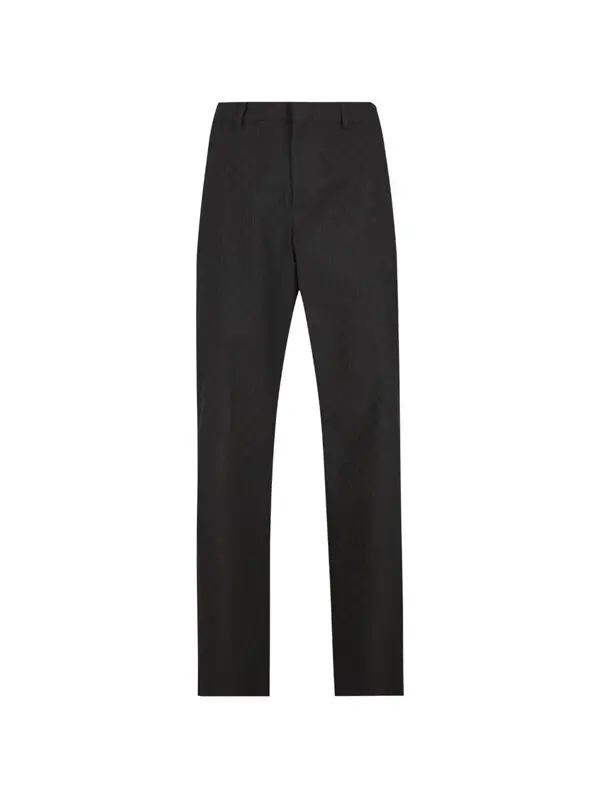 Gucci Gg Wool Trousers - Black