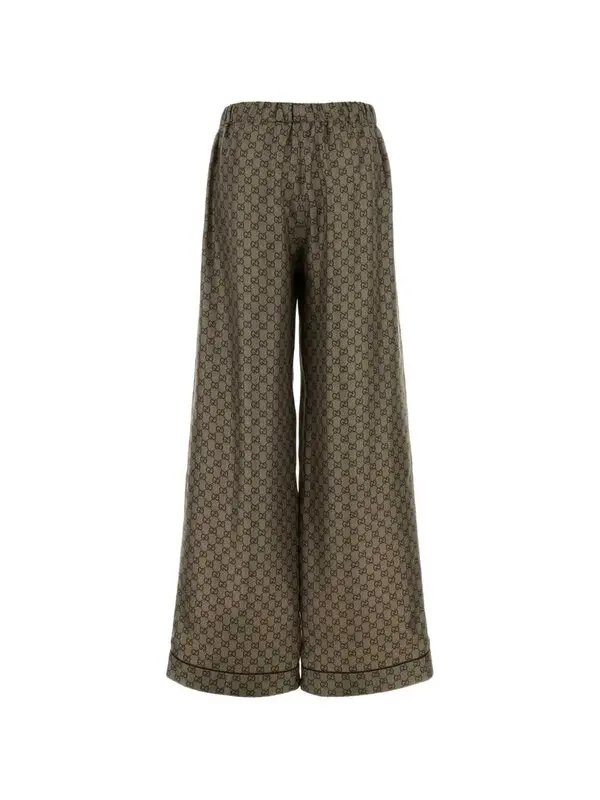 Gucci Gg Silk Trousers