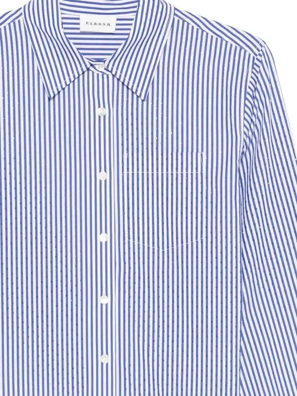 PAROSH Striped Cotton Shirt