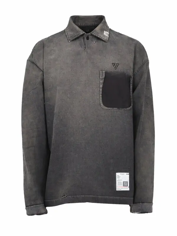 Mihara Yasuhiro Long-sleeved Polo Shirt