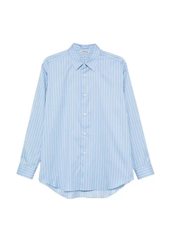 Auralee Cotton And Silk Shirt - Sky Blue