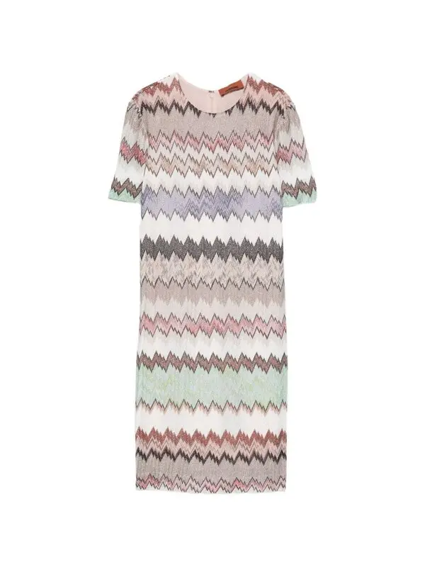 Missoni Zig Zag Short Dress - White