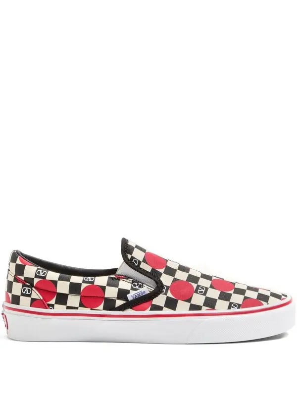 VALENTINO GARAVANI X VANS Canvas Slip-on Sneakers - White