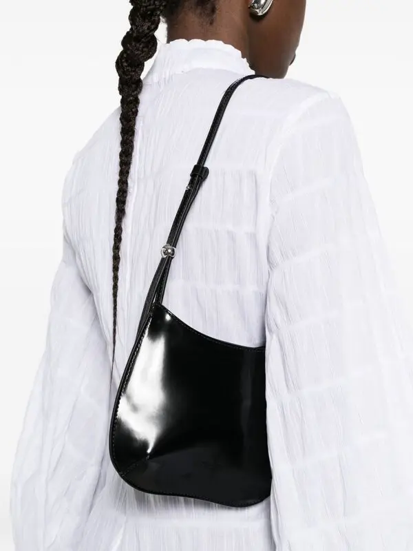 Jacquemus Le Petit Bisou Leather Shoulder Bag - Black