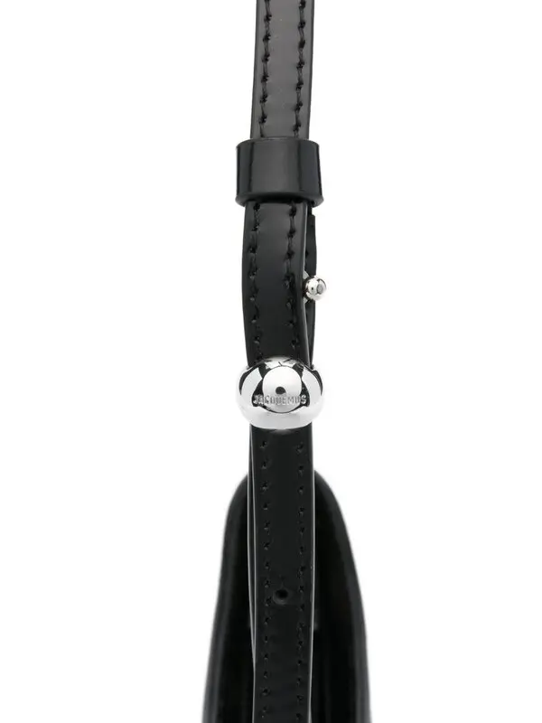 Jacquemus Le Petit Bisou Leather Shoulder Bag - Black