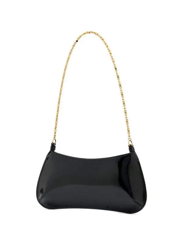 Jacquemus Le Petit Bisou Chaine Leather Shoulder Bag - Black