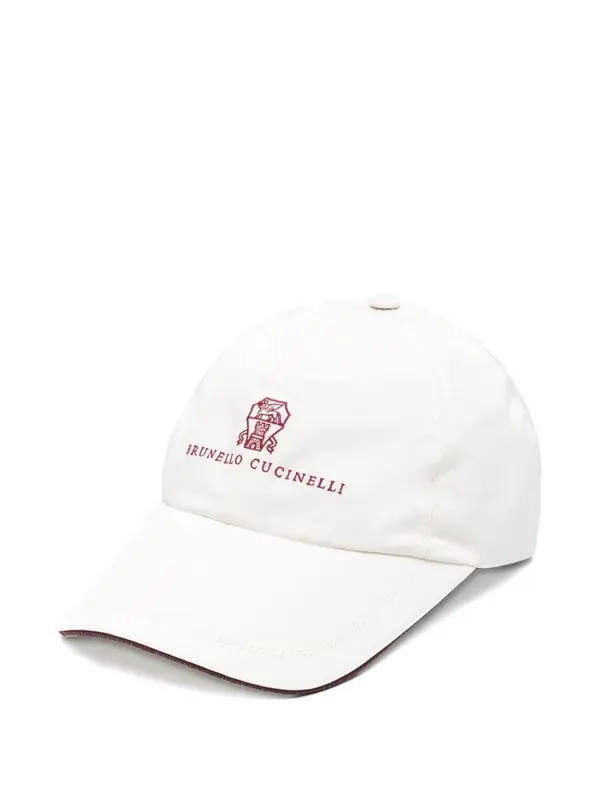 Brunello Cucinelli Logo Baseball Cap - White